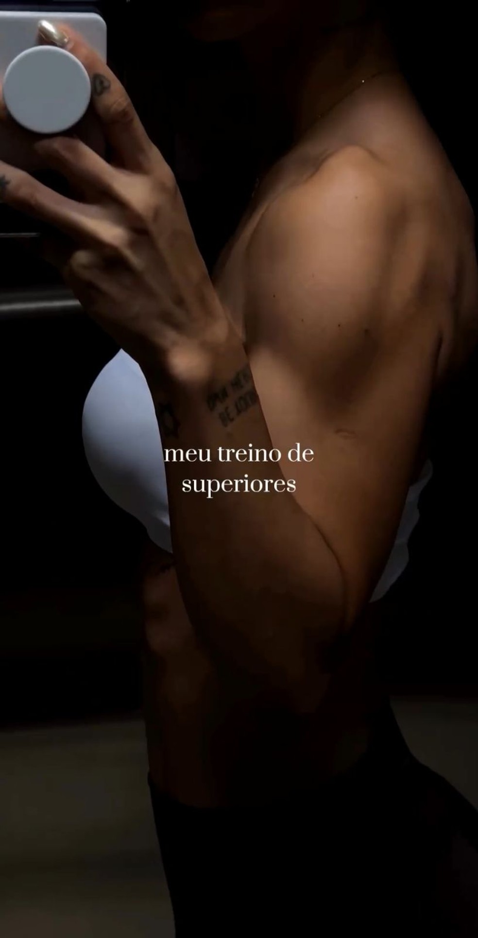 Gabi Brandt exibe músculos definidos e mira fisiculturismo; fotos