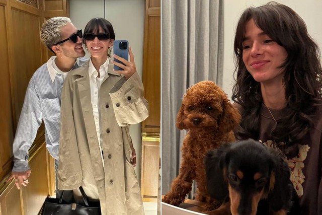 João Guilherme e Bruna Marquezine fazem chamada de vídeo com os 'filhos'