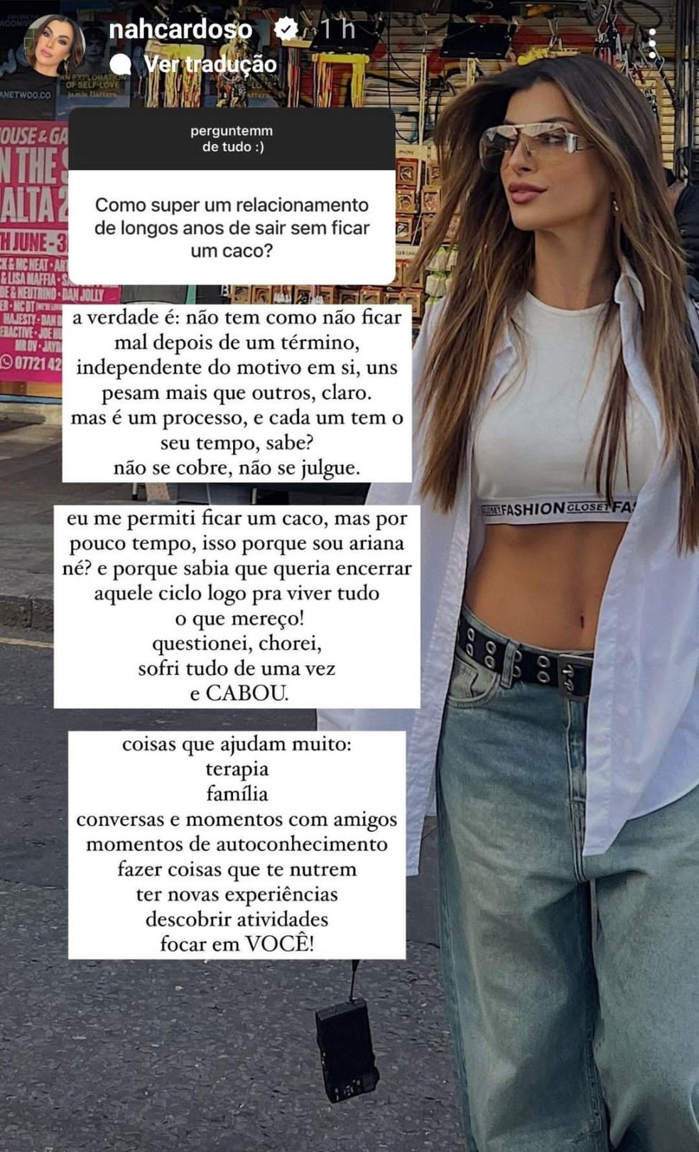 Nah Cardoso se diz aberta a experiências com mulheres após fim de casamento com Pe Lu