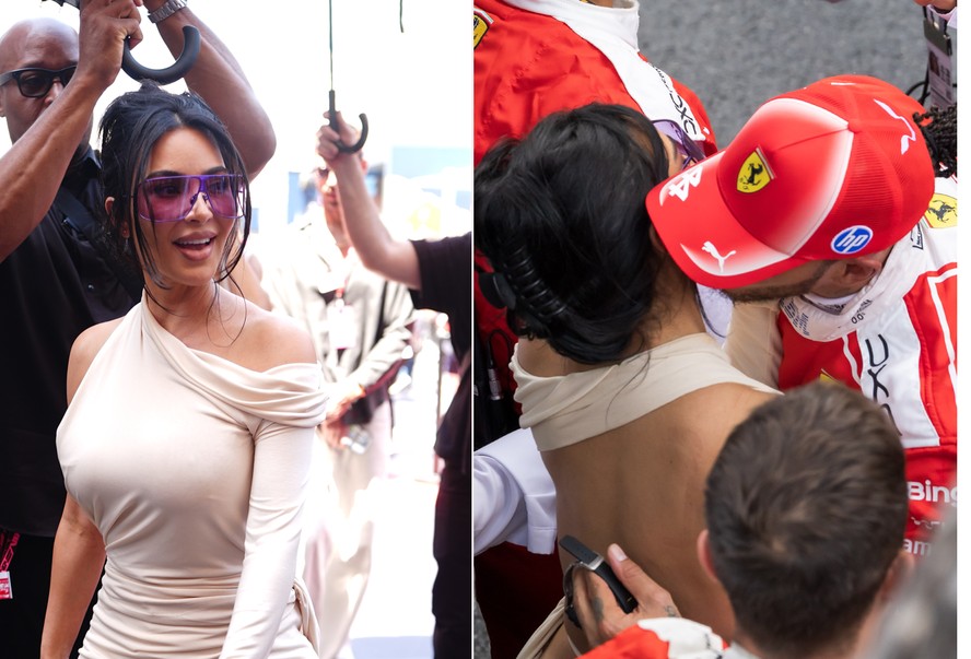 Lewis Hamilton vai até paddock abraçar Kim Kardashian após segundo ...