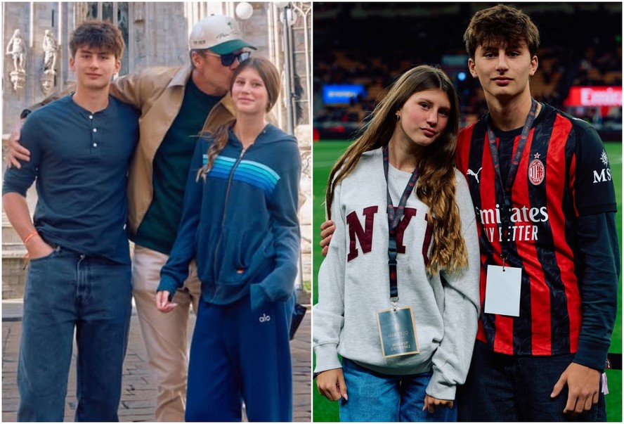 Tom Brady mostra viagem a Milão com filhos que tem com Gisele Bündchen ...