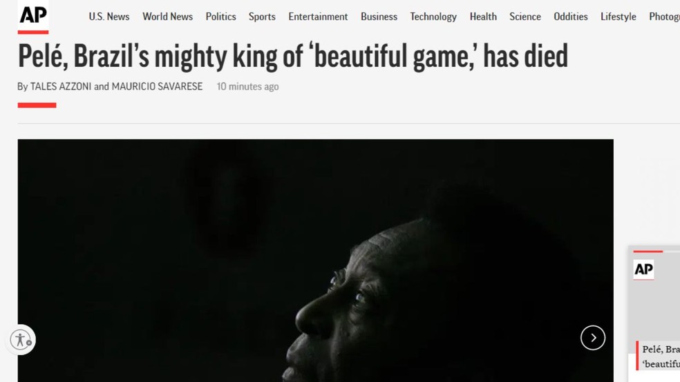 Morte de Pelé, o Rei do Futebol, repercute na imprensa internacional
