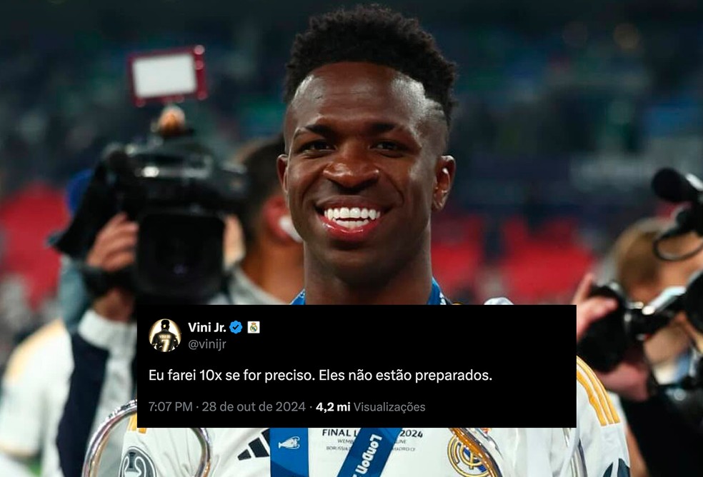 Vini Jr. se pronuncia pela primeira vez após perder Bola de Ouro: 'Não ...