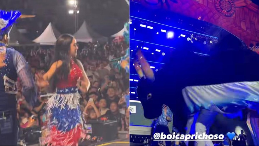 Cunhã-poranga do Garantido, Isabelle Nogueira dança com o Caprichoso
