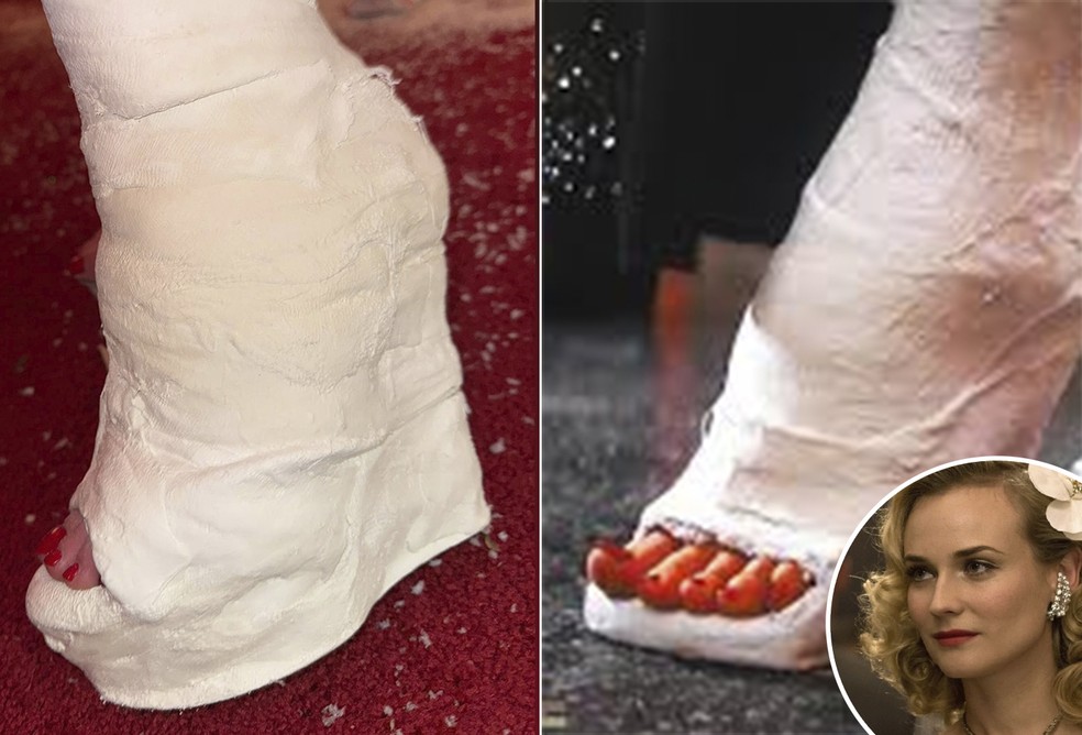 Com o pé quebrado, Kim Kardashian se inspira em personagem de filme e ...