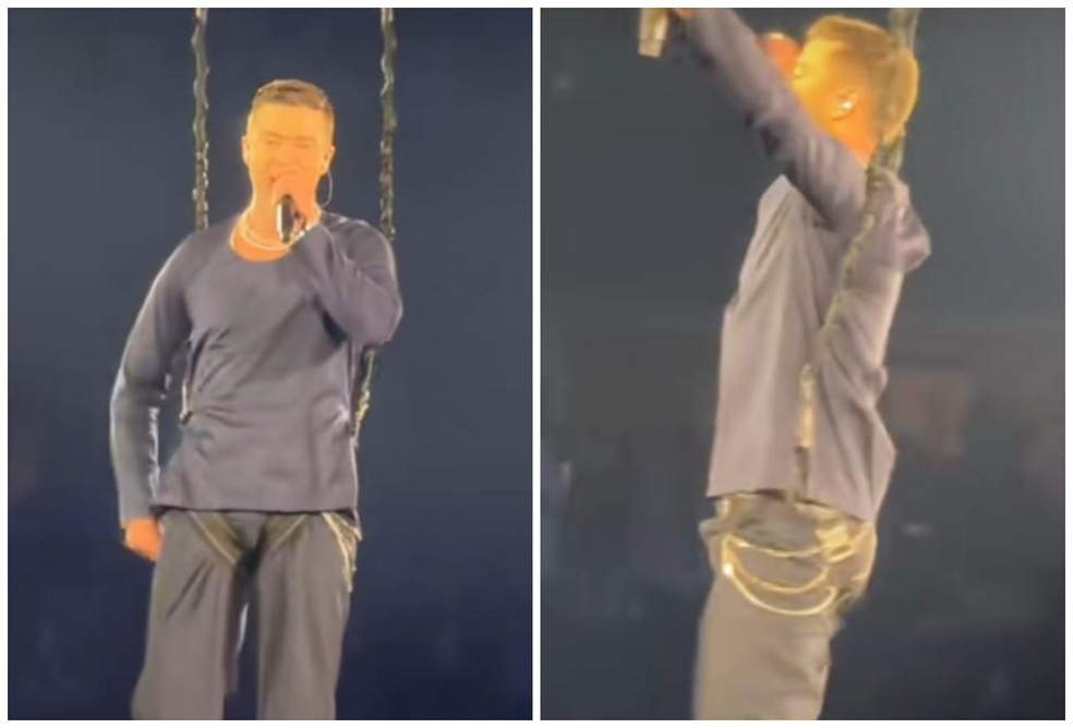 Justin Timberlake surpreende fãs com calça apertada: 'Trazendo o micro ...