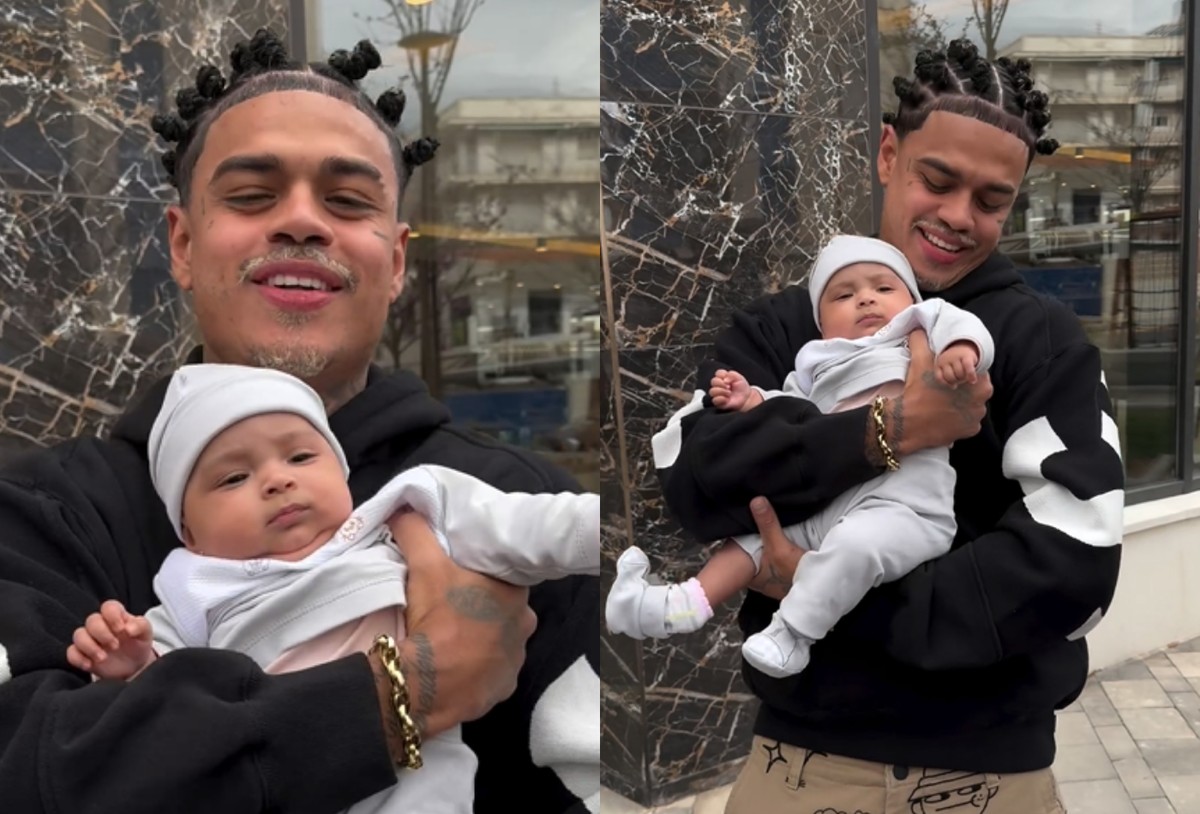 MC Cabelinho encanta fãs em momento fofo com a filha de MC Ryan SP