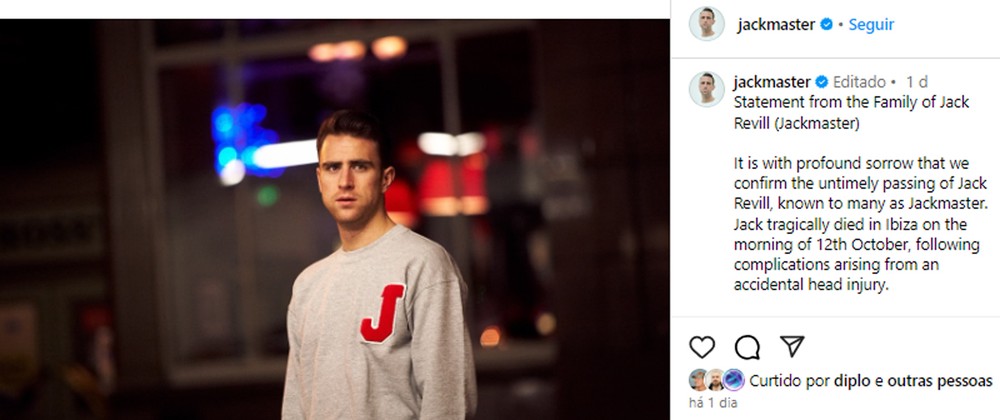 DJ escocês Jackmaster morre aos 38 anos após acidente em Ibiza; famosos ...