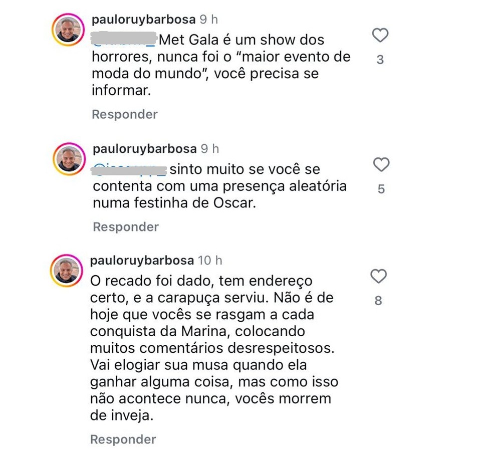 Pai de Marina Ruy Barbosa defende filha, e web aponta indiretas a ...