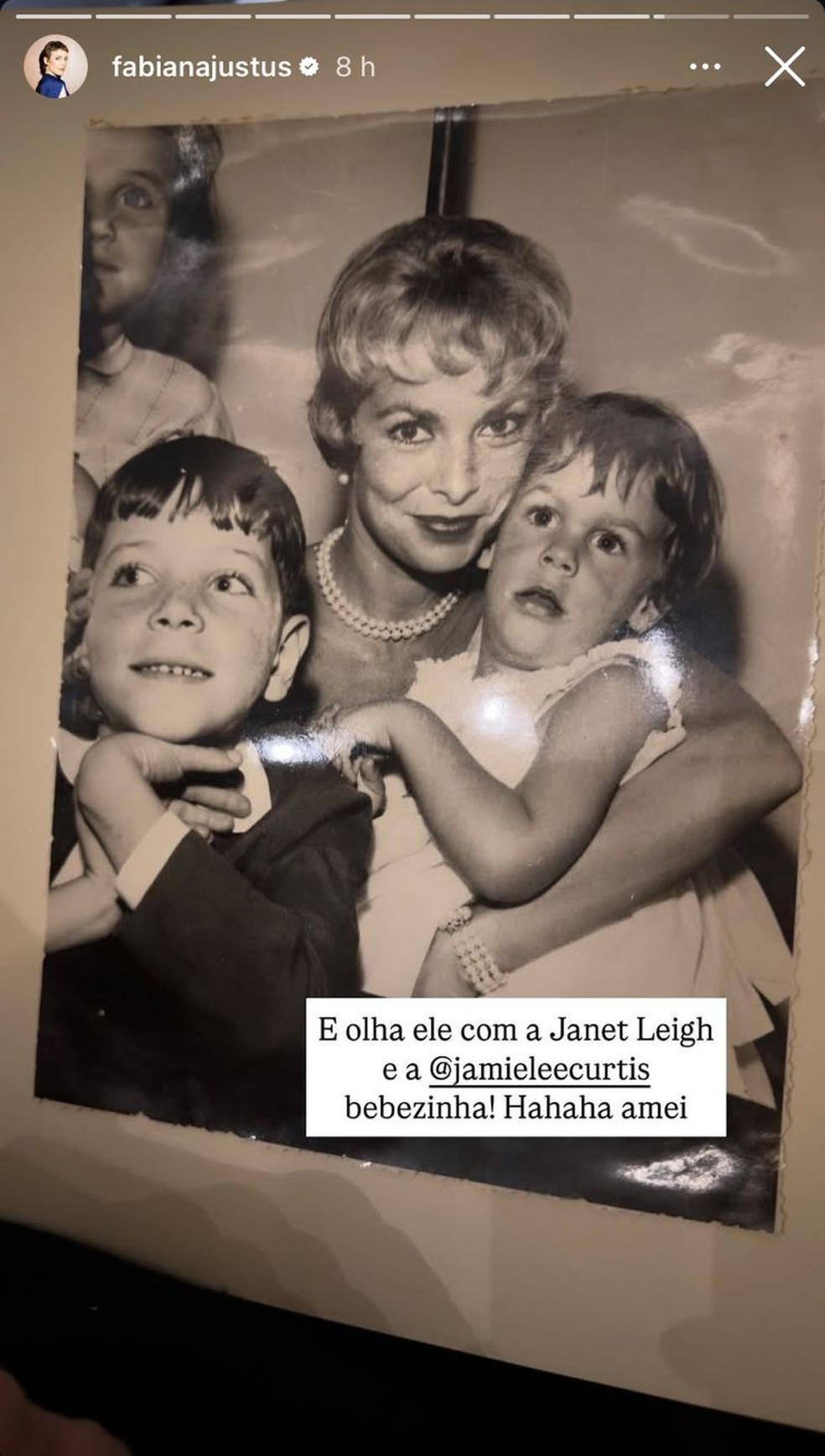 Filha de Roberto Justus mostra foto de infância do pai com a atriz ...