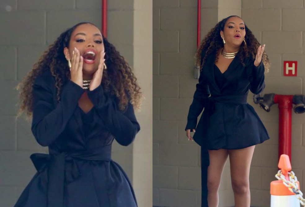 Após ser eliminada do BBB 24, Pitel vai aos Estúdios Globo com microvestido