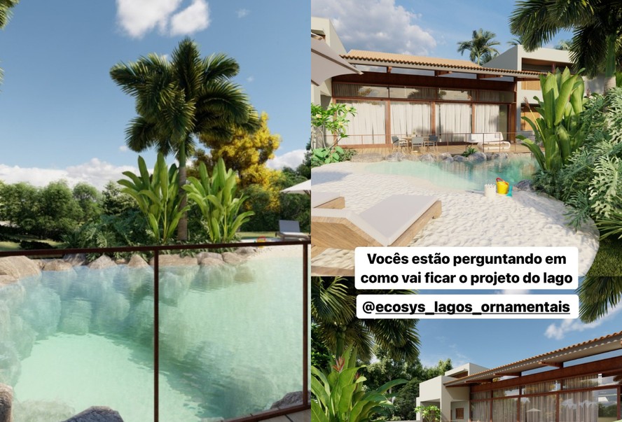Eliezer compartilha detalhes da obra de lago artificial em nova mansão