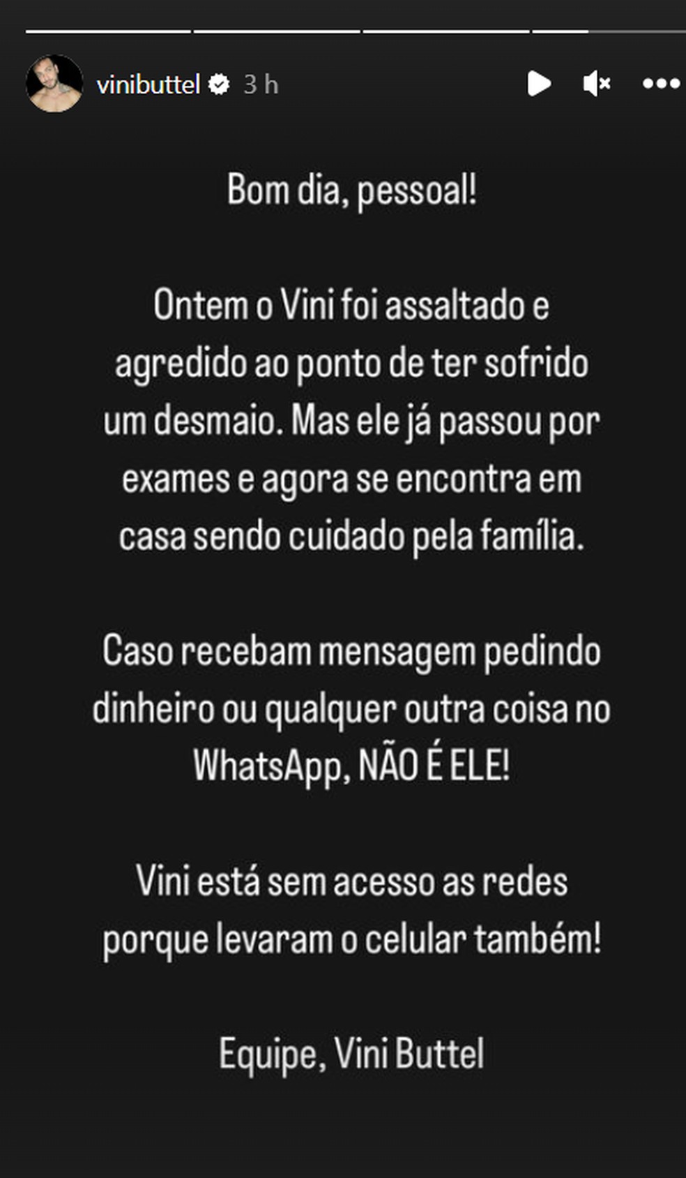Vini Buttel é assaltado a caminho do Sambódromo do Anhembi