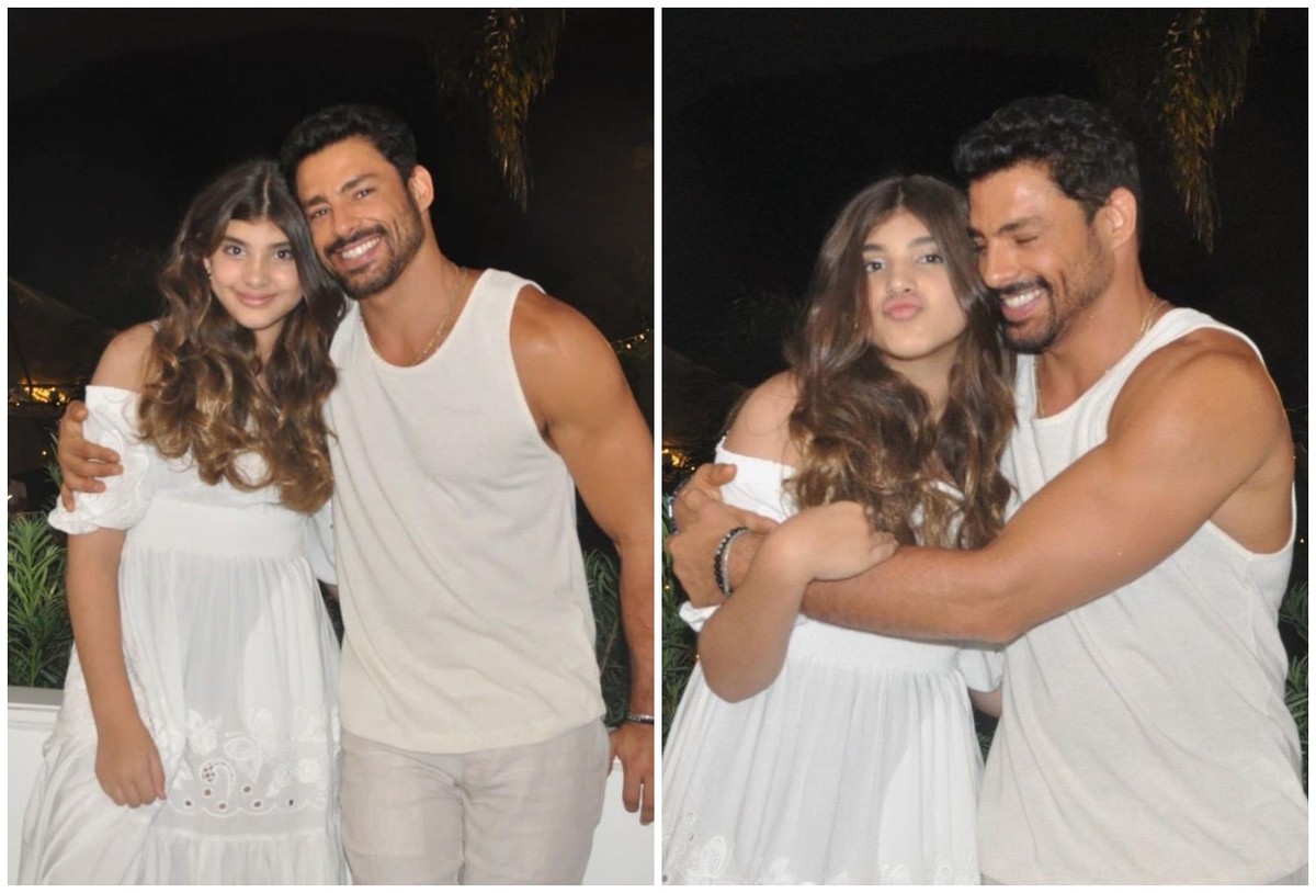 Cauã Reymond posa com a filha e impressiona seguidores: 'Tua cara'