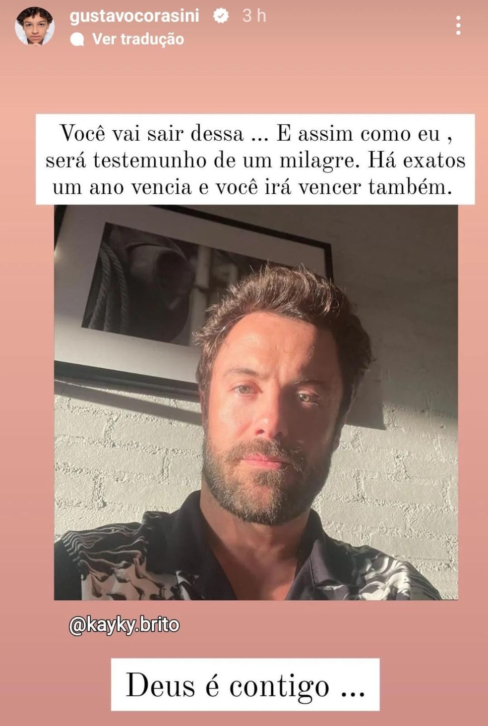 Ator mirim atropelado em 2022 posta para Kayky Brito: 'Você irá vencer ...