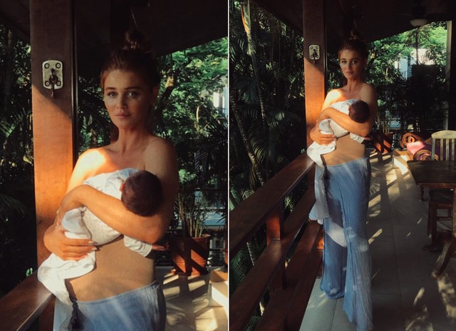 Cintia Dicker comemora primeiro mês de vida de sua filha, Aurora