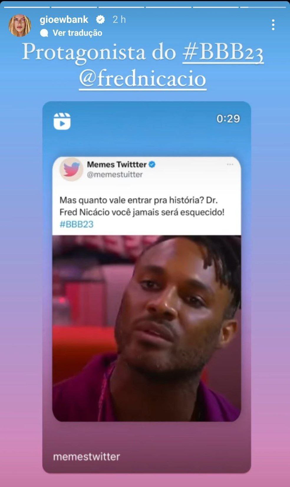 Famosos apoiam Fred Nicácio após eliminação do BBB 23: 'Protagonista'