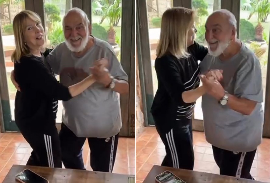 Aos 93 anos, Lima Duarte rouba a cena na web dançando com a filha; assista