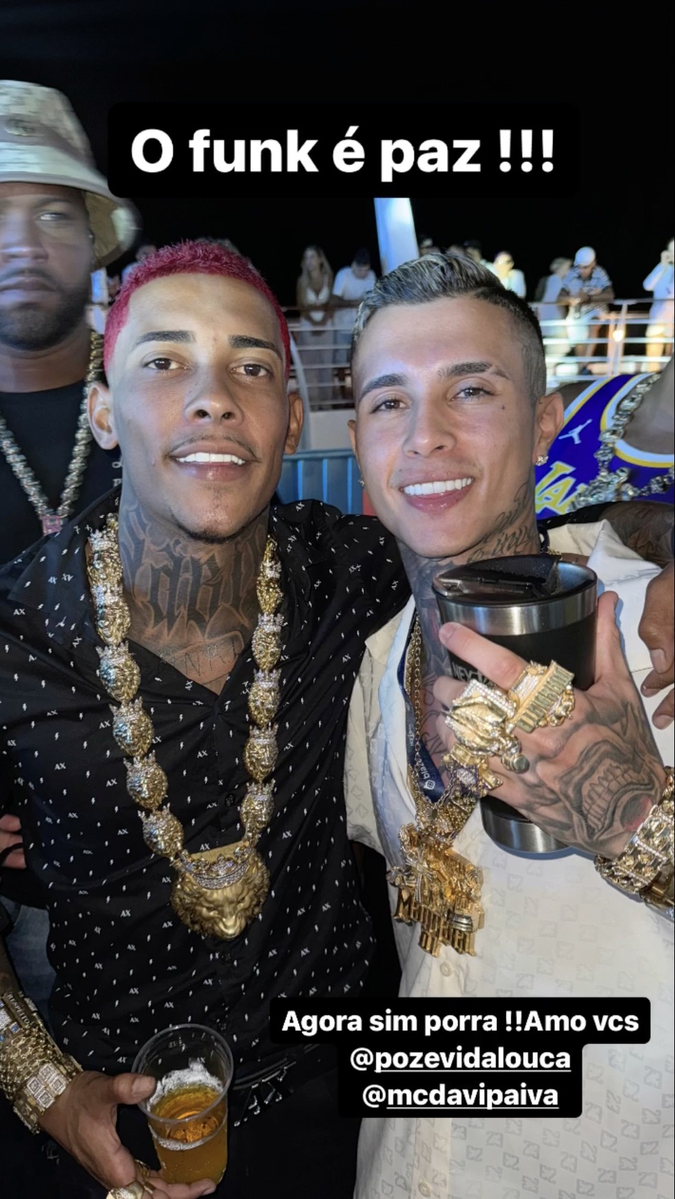 MC Poze do Rodo e MC Paiva fazem as pazes no cruzeiro de Neymar um ano ...