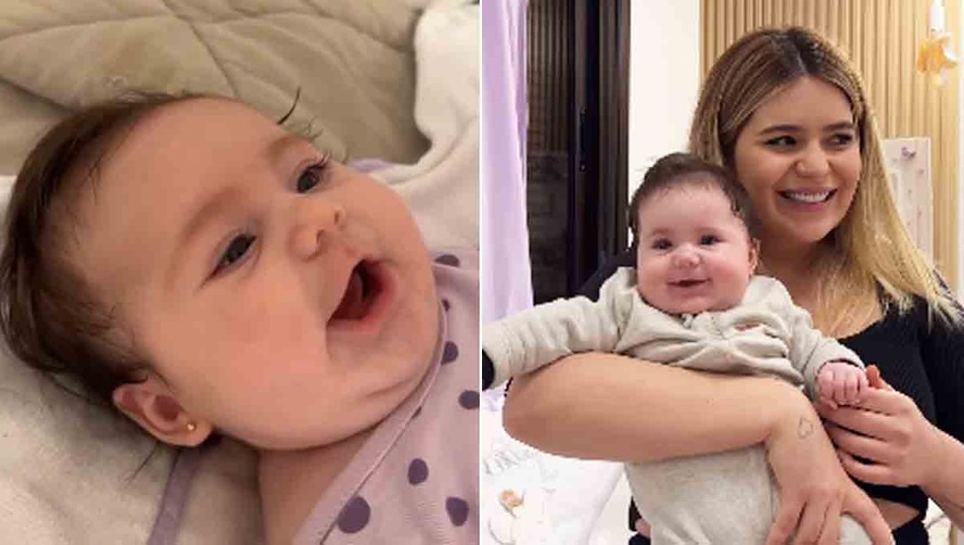 Viih Tube mostra a filha, Lua Di Felice, 'conversando': 'Contando o dia ...