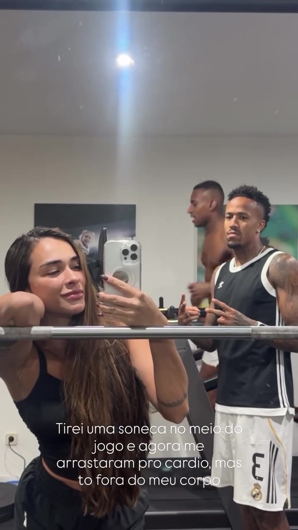 Em cena rara, Tainá Castro mostra treino com Eder Militão; vídeos