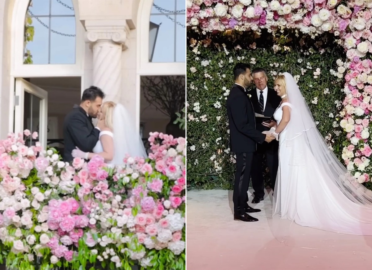 Sam Asghari posta vídeo inédito do casamento com Britney Spears para ...