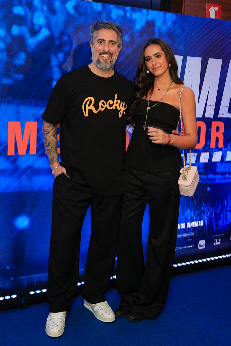 Marcos Mion recebe a filha e amigos famosos em lançamento de seu filme