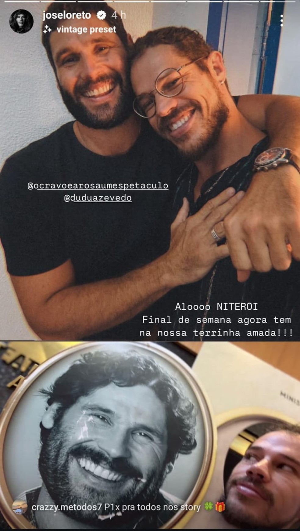 José Loreto e ex-BBB Alane Dias são vistos deixando teatro juntos no Rio