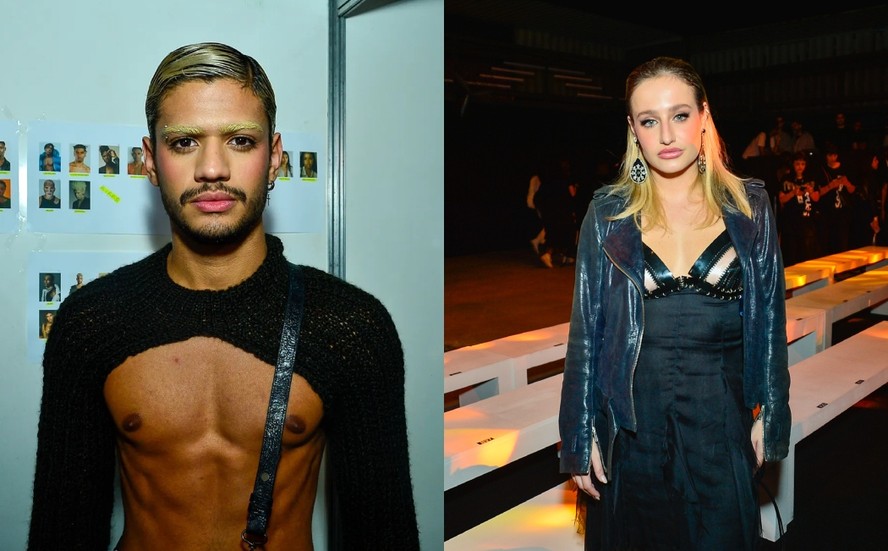 Em meio a rumores de affair, Bruna Griphao prestigia desfile de Gabriel Santana no SPFW