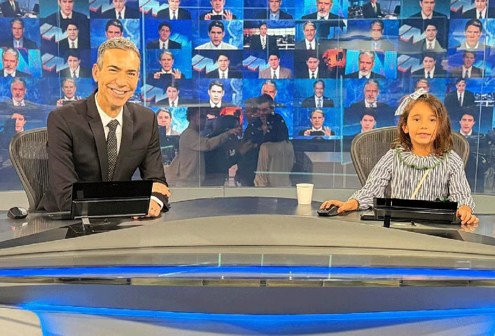 Cesar Tralli mostra 'cabine de comando' do 'Jornal Nacional ...