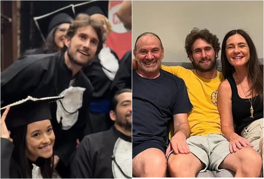 Felipe Ricca, filho de Adriana Esteves e Marco Ricca, celebra formação ...