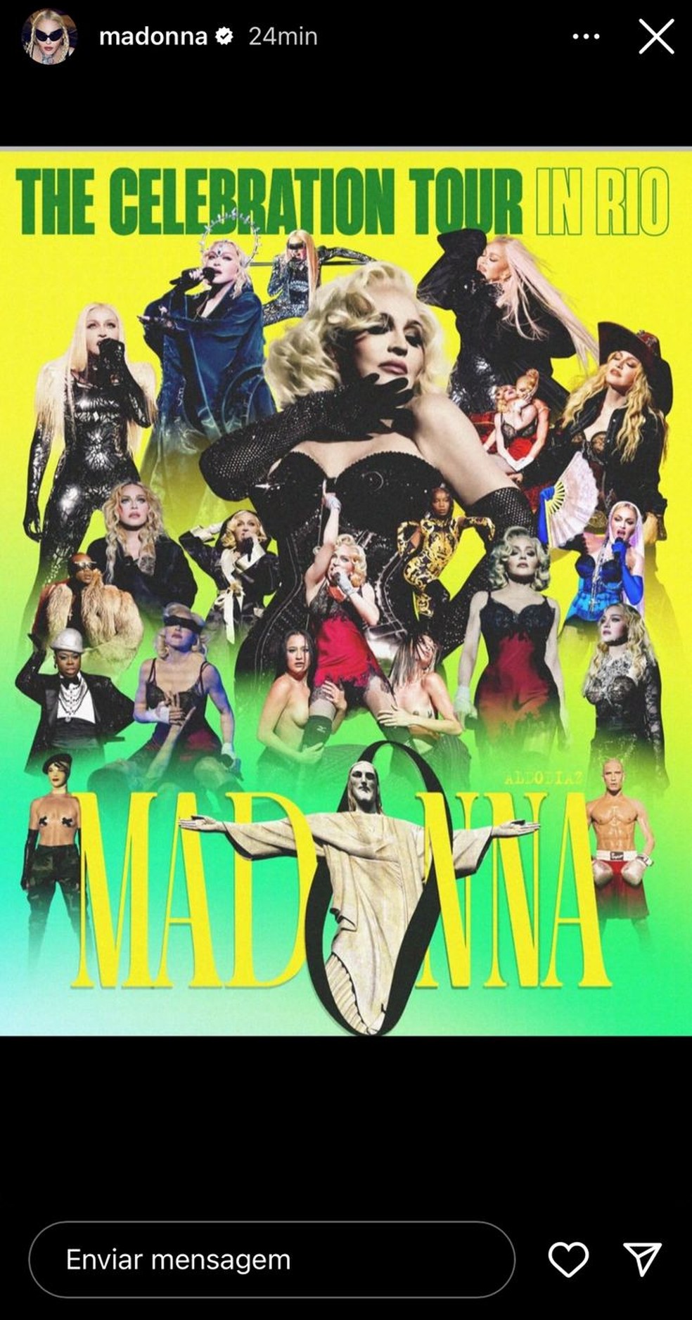 Madonna comemora show no Rio com memes e mensagens para fãs brasileiros