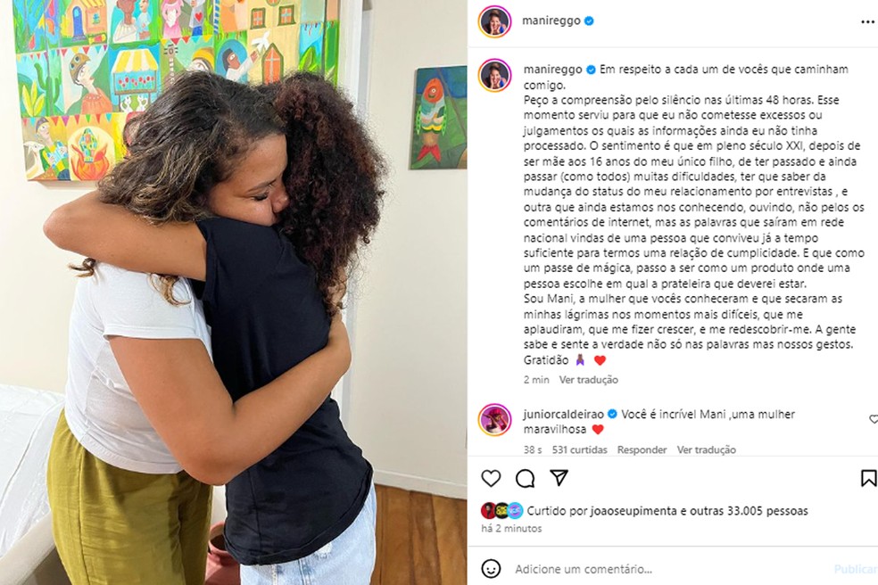 Mani Rêgo tira Davi do seu perfil e se manifesta em meio a rumores de ...