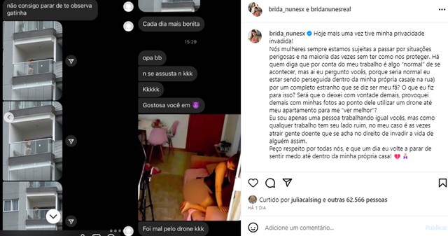 Stalker persegue musa do OnlyFans com drone: 'Medo dentro da minha própria casa'