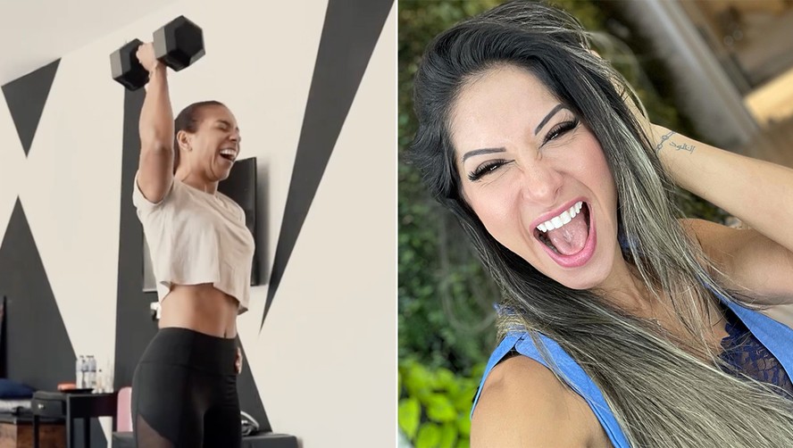 Após polêmica com Maíra Cardi, Belle Silva mostra treino em casa: 'Luxo ...