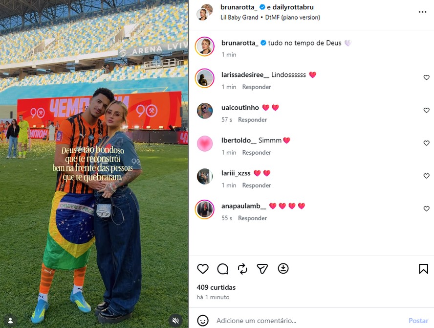 Indireta? Grávida de Kauã Elias e ex de Rodrygo, Bruna Rotta posta: 'Te ...