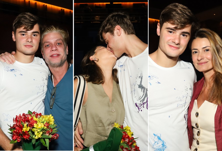 João Assunção recebe Fabio Assunção, mãe, namorada e irmã em estreia no ...