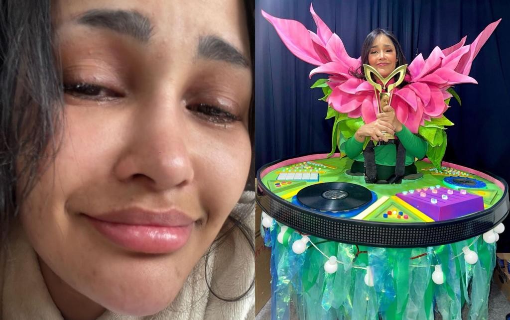 Flay chora ao vencer o 'The Masked Singer Brasil' como DJ Vitória-Régia