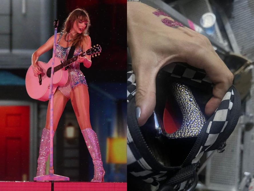 Fã viraliza ao pegar salto de Taylor Swift quebrado em show no Rio