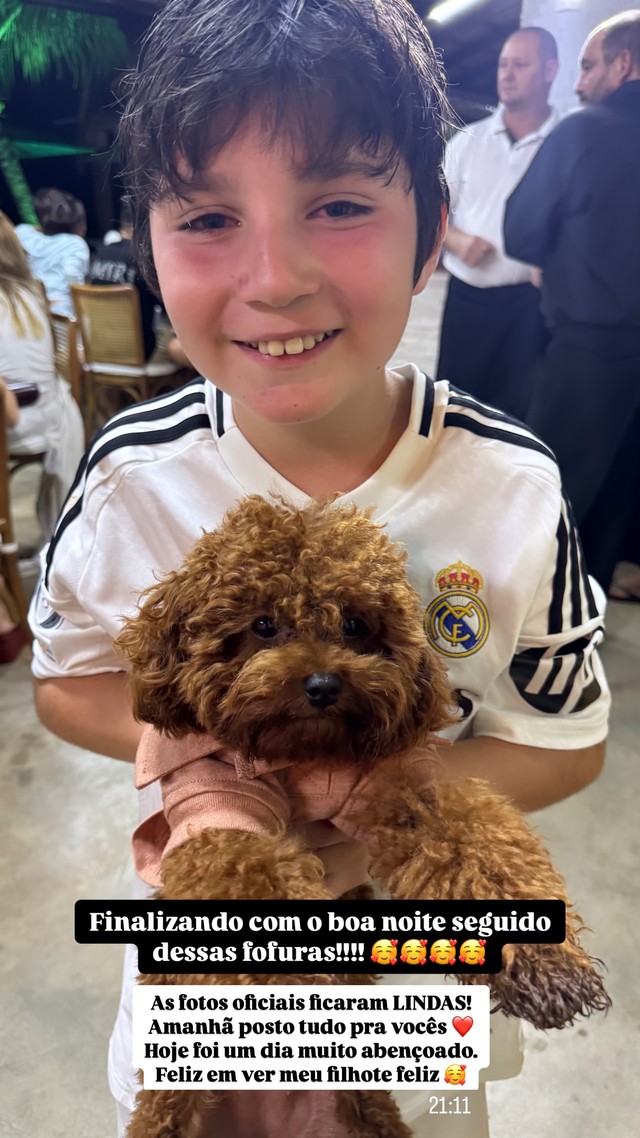 Leonardo reúne esposa e filhos em aniversário do neto, filho de Jéssica Beatriz Costa