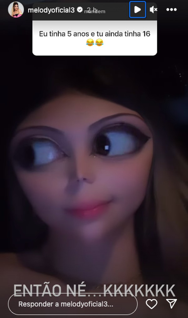 Melody revela seu verdadeiro nome e que fará 17 anos em breve