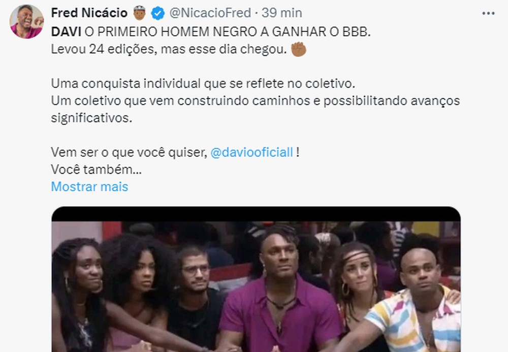 Famosos comemoram vitória de Davi no BBB 24: 'Doutor, sim!'