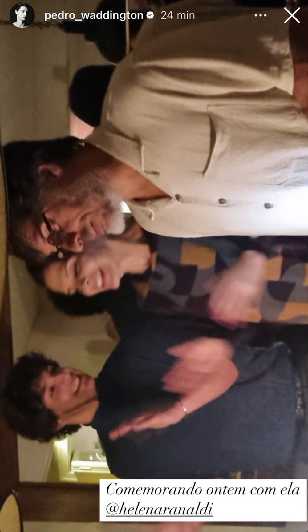 Helena Ranaldi comemora aniversário com o filho 'clone', Pedro Waddington