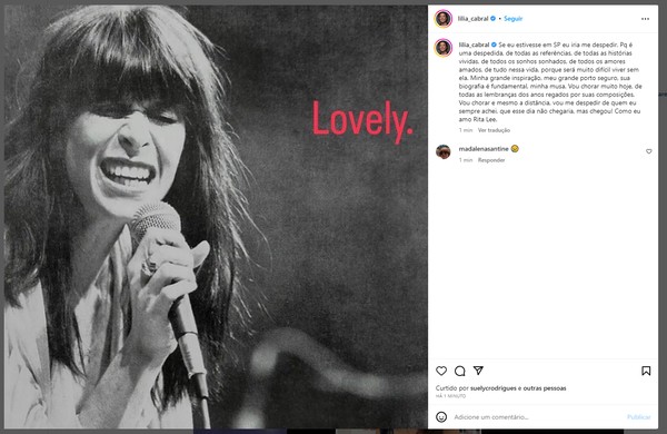 Morte de Rita Lee comove famosos; veja mensagens