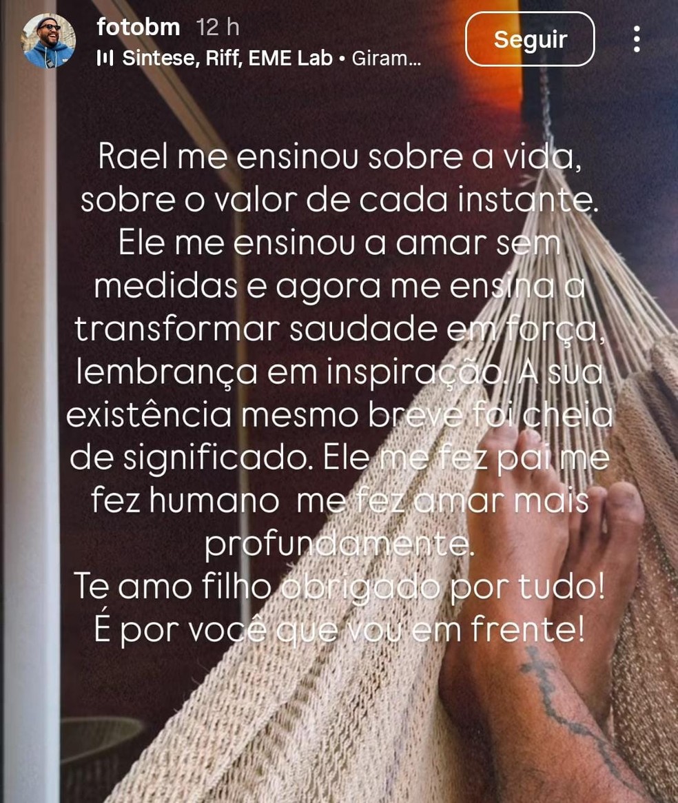 Marido de Tati Machado se declara ao filho, que morreu antes de parto ...