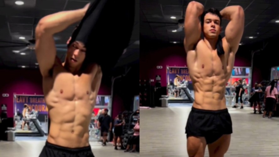 Victor Alexandre tira a camisa e exibe corpo musculoso em vídeo; assista