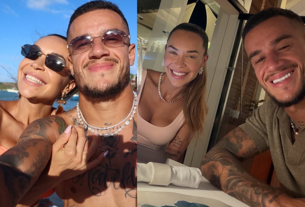 Ainê Coutinho curte férias com o marido, Philippe Coutinho, em meio a ...