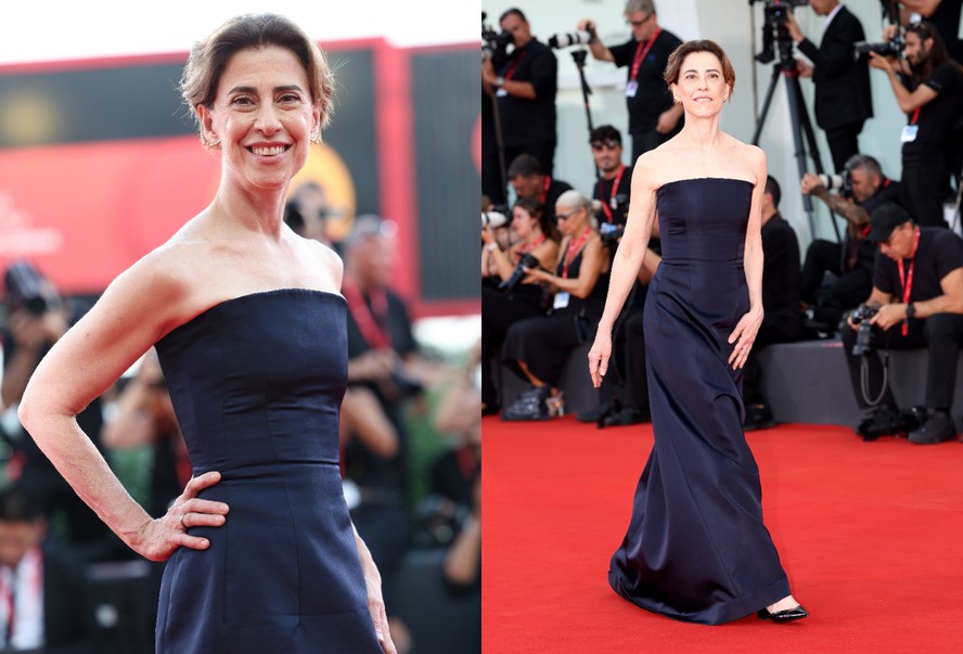 Fernanda Torres posa deslumbrante no tapete vermelho do Festival de Veneza