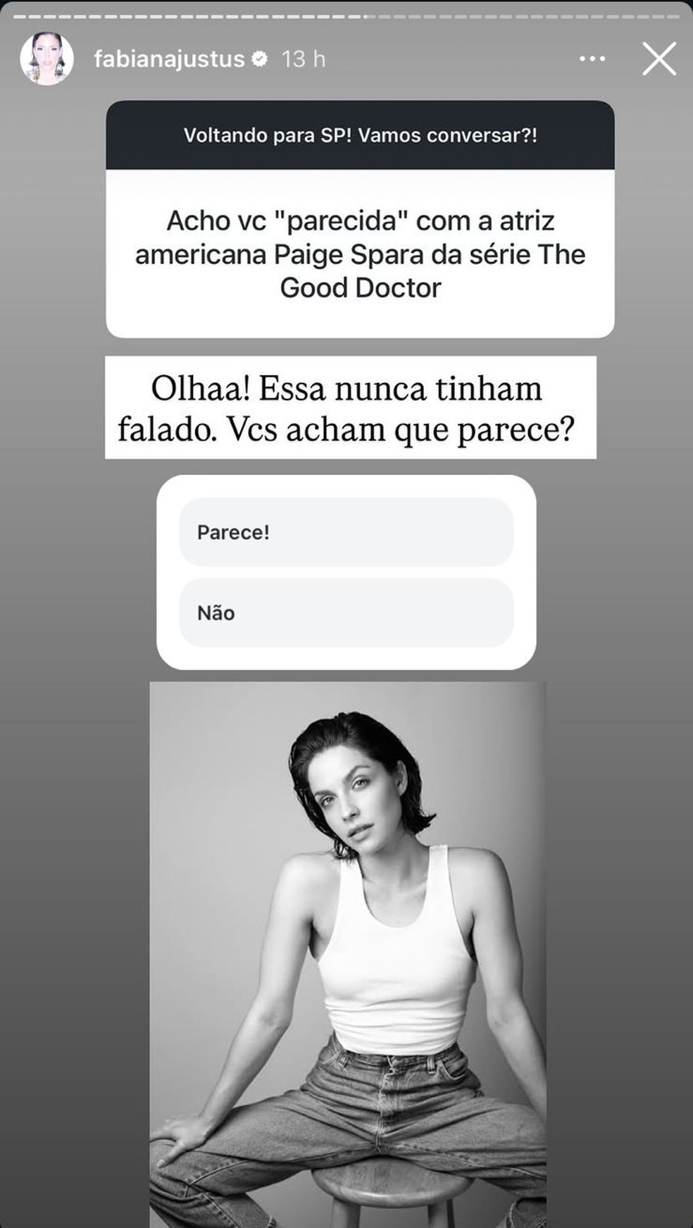 Fabiana Justus destaca semelhança com Bia Arantes: 'Pensam que somos a ...