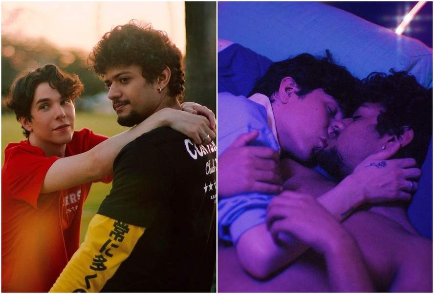 Namorando? Ex-BBB Gabriel Santana aparece em clima de romance com jovem escritor